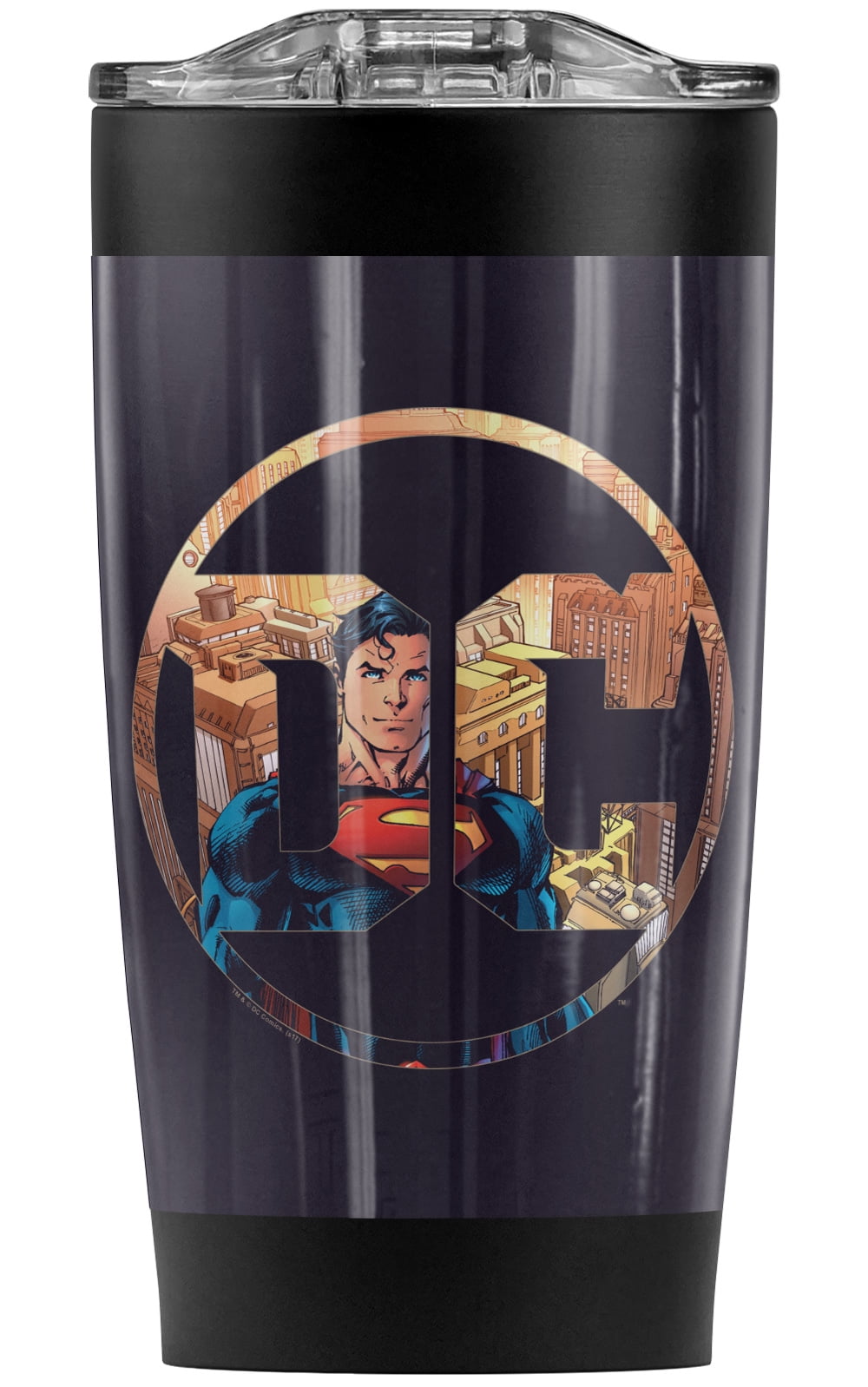 Superman Dc Comics Logo Stainless Steel Tumbler 20 oz Coffee Travel Mug ...