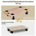 Gymax 440lbs Platform Dolly Rectangle Wood Utility Cart Wheeled ...