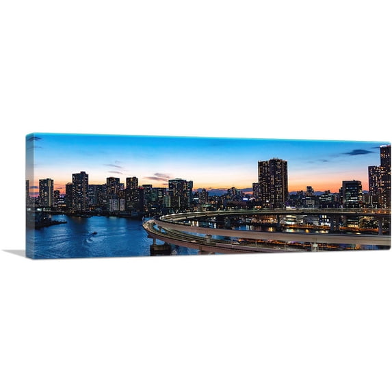 ARTCANVAS Tokyo Japan Rainbow Bridge Skyline Canvas Art Print - Size ...