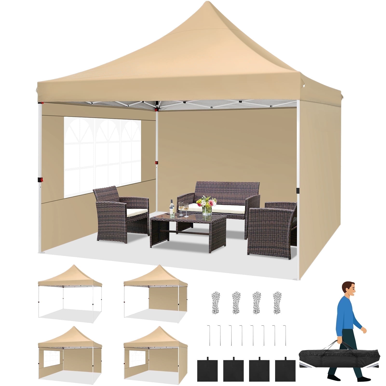Click here for Sanopy 10 X 10 Pop Up Canopy Tent  Adjustable Comm... prices