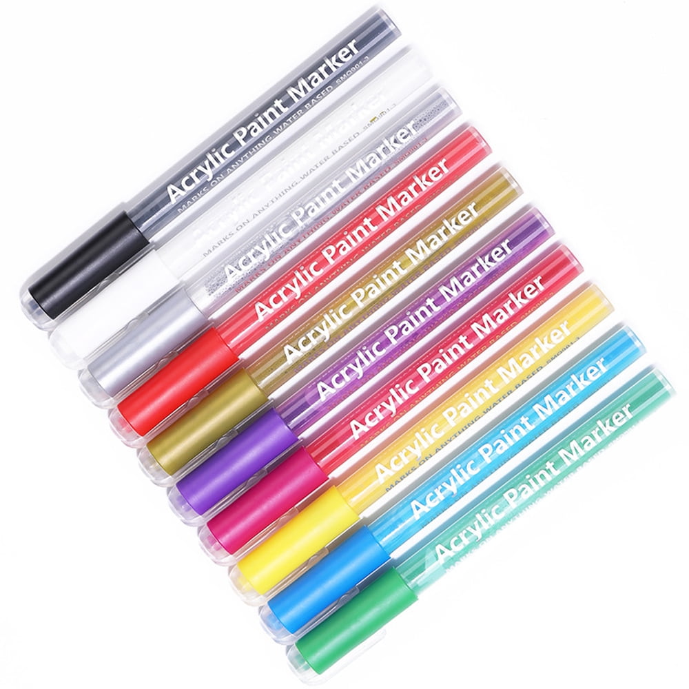 Set of 10 Colorful Nail Art Gel Pens for Women - Long-Lasting DIY ...