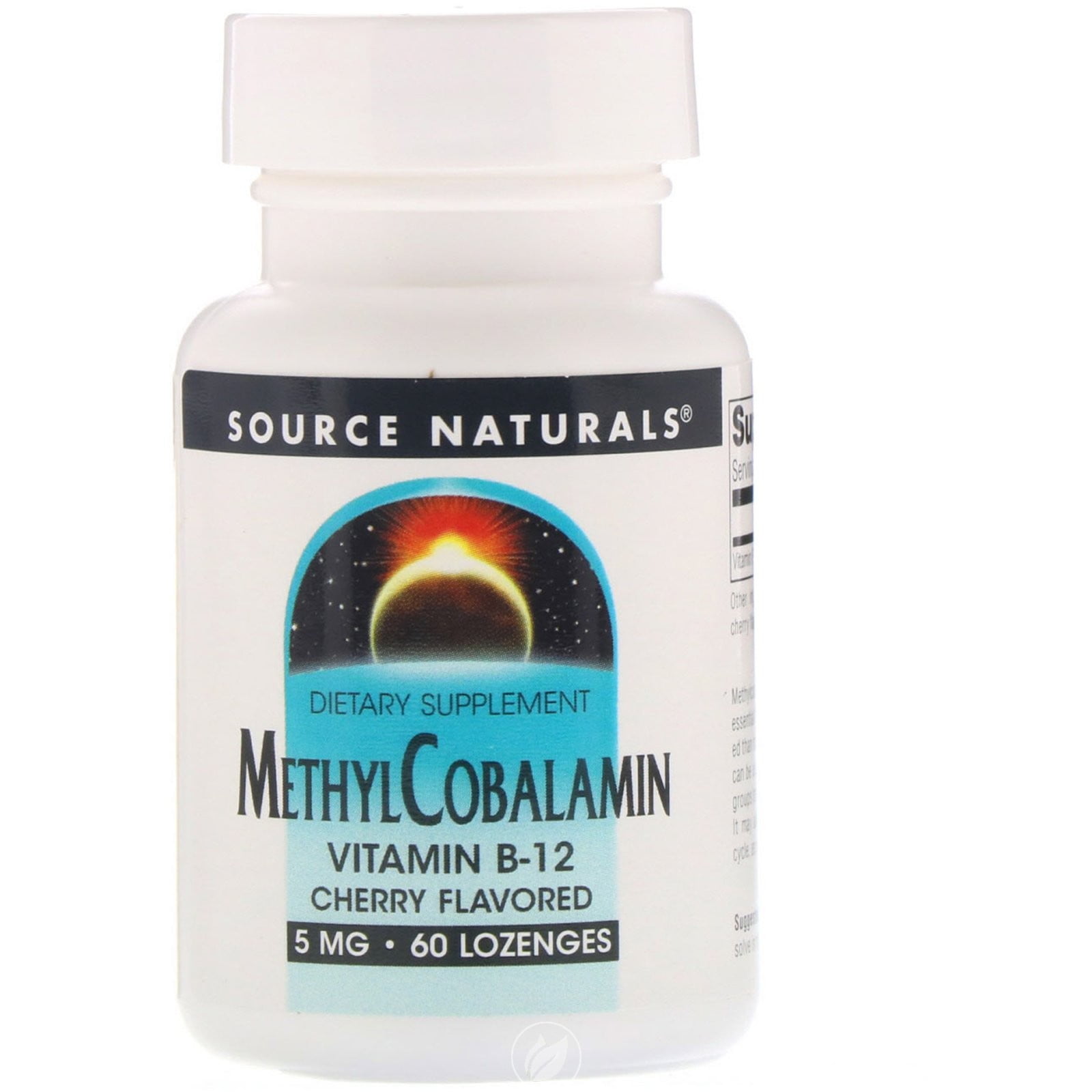 Source Naturals Methylcobalamin Vit B 12 Subl Cherry 5mg 60 Tab