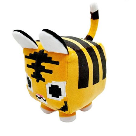 18cm Kawaii Pixel Pets Plush Toy Soft Cartoon Game Square Cat Dog Tiger ...