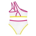 Baby Girl Swimsuit Fashion Solid Color Little Girls' Swimwear Soft ...