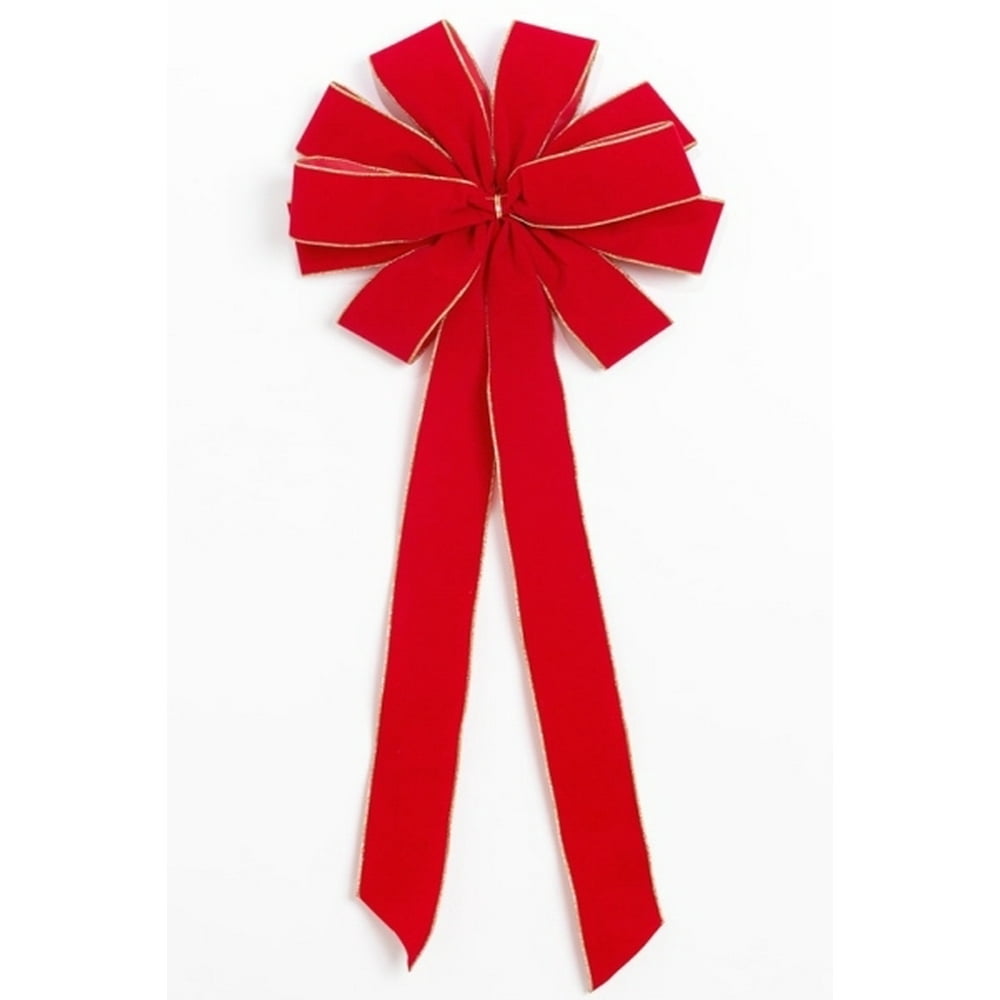 Red Velvet Outdoor Christmas Bows By Independence Bunting 10 Loop 12