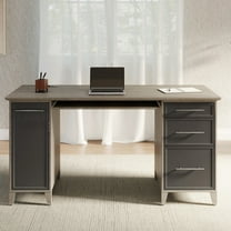 "Realspace Koru 60""W Straight Office Desk with Drawers, Integrated ...