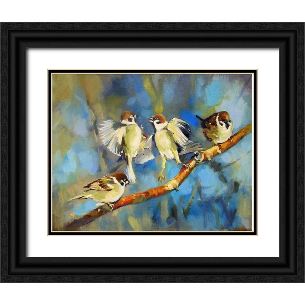 Pautov, Igor 14x12 Black Ornate Wood Framed with Double Matting Museum ...