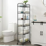 Free Shipping! 6 Tier Rolling Cart,Mobile Storage Shelving Unit with ...