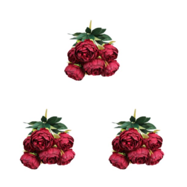 ZheElen Low Maintenance Wide - Artificial Flower Bouquet For Wedding Decoration Realistic ...