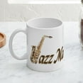 CafePress - Jazz Man Sax Saxophone Mug - 11 oz Ceramic Mug - Novelty ...