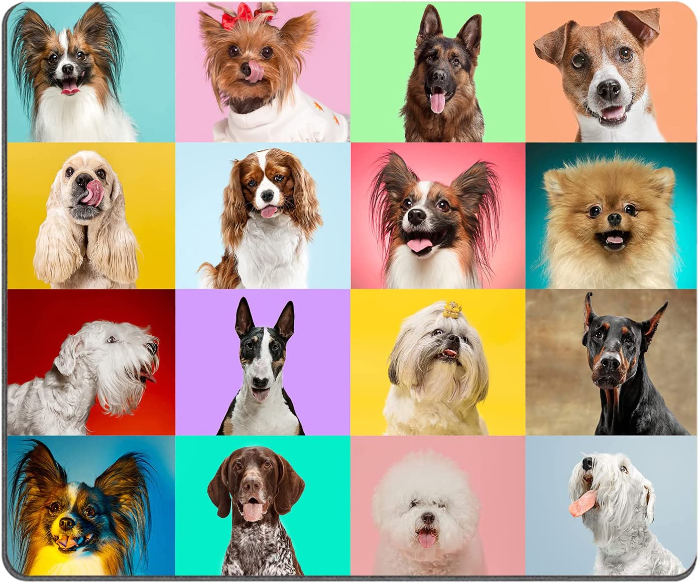 Little Dogs Mouse pad, Cute Doggies Mousepad, The Different Purebred ...