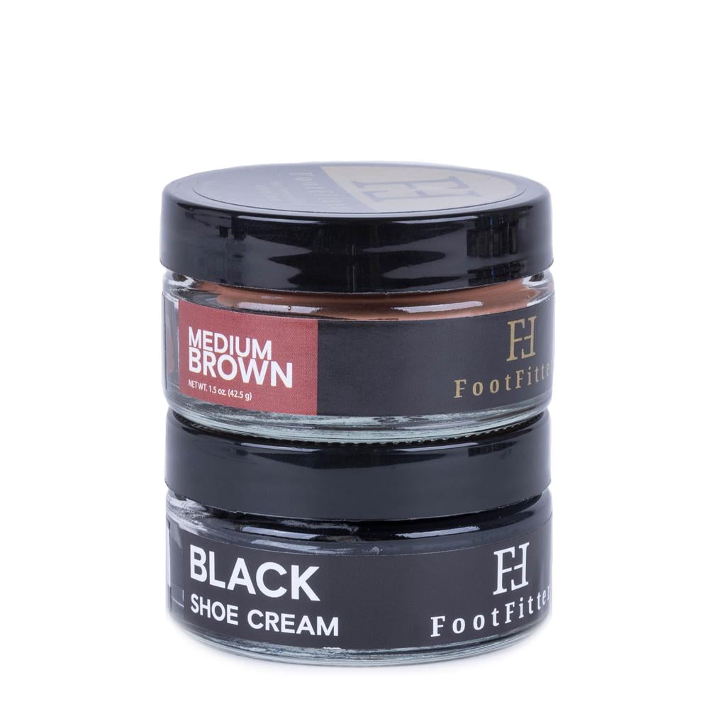 FootFitter Premium Shoe Cream Polish 2 Pack - Shoe and Boot Shine Cream ...