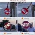 18" LED STOP STOP Paddle - Double-Sided Reflective Stop Sign with ...