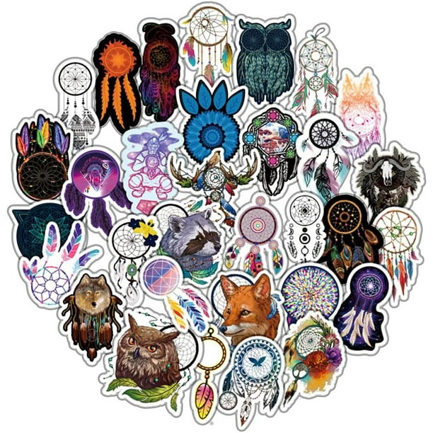 Vinyl Dream Catcher Stickers Pack 57 Pcs Magic Decals for Laptop Ipad ...