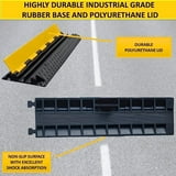 ATLAS Cable Protector Ramp - 3 Channels - 38” Long Black - Rubber ...