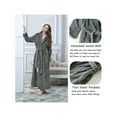 LOFIR Women's Fleece Robe, Soft Warm Long Plush Bathrobe with Belt ...