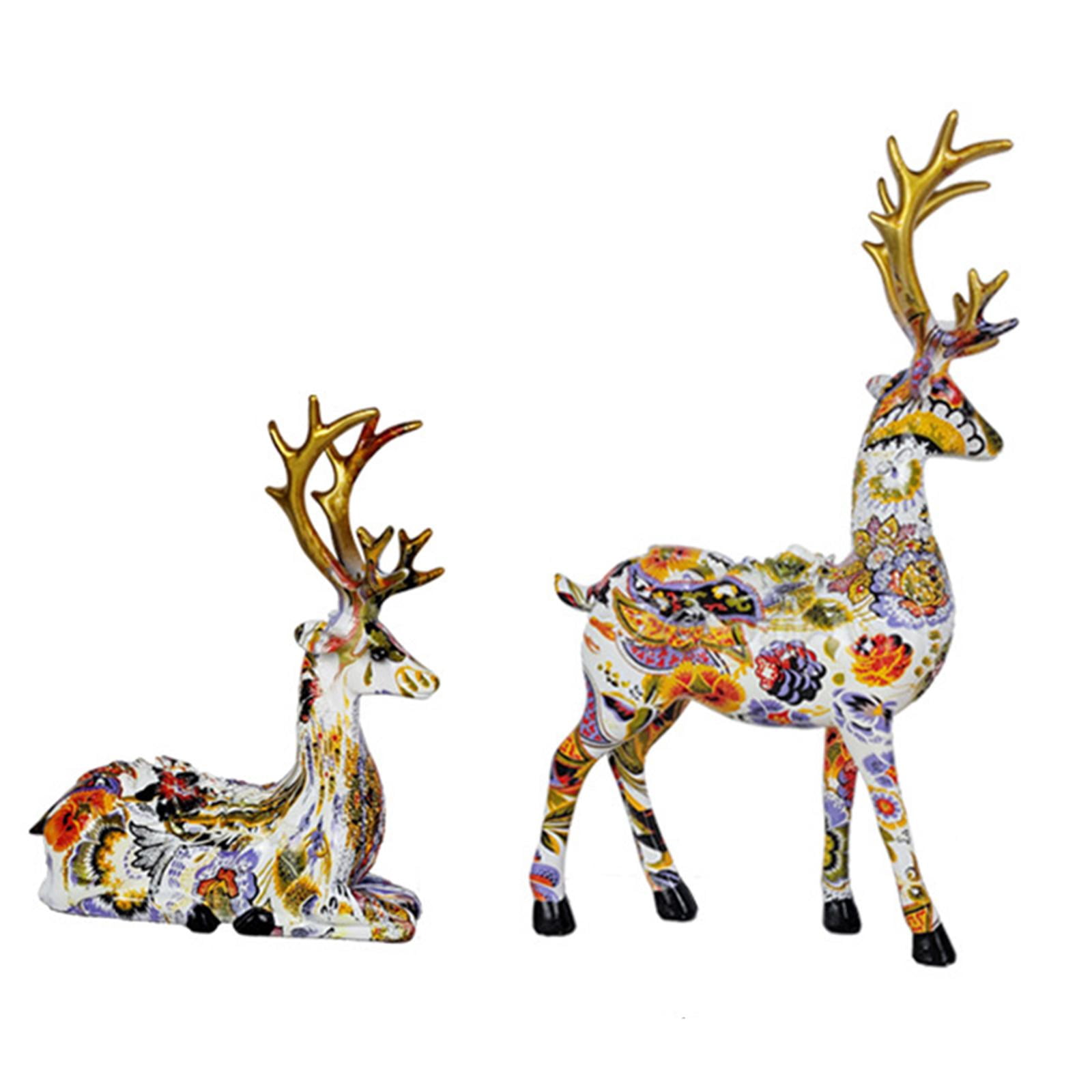 1 Pair Stylish Wine Cabinet Model Ornament Crafts Miniatures Antler Fl Com