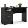 Pemberly Row Black Engineered Wood Computer Desk with Storage & 3 ...