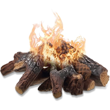 Ceramic Fiber Wood Small Size Gas Fireplace Logs for Most Types of ...