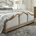 Pulaski Weston Hills King Size Upholstered Bed in Rustic Brown with ...