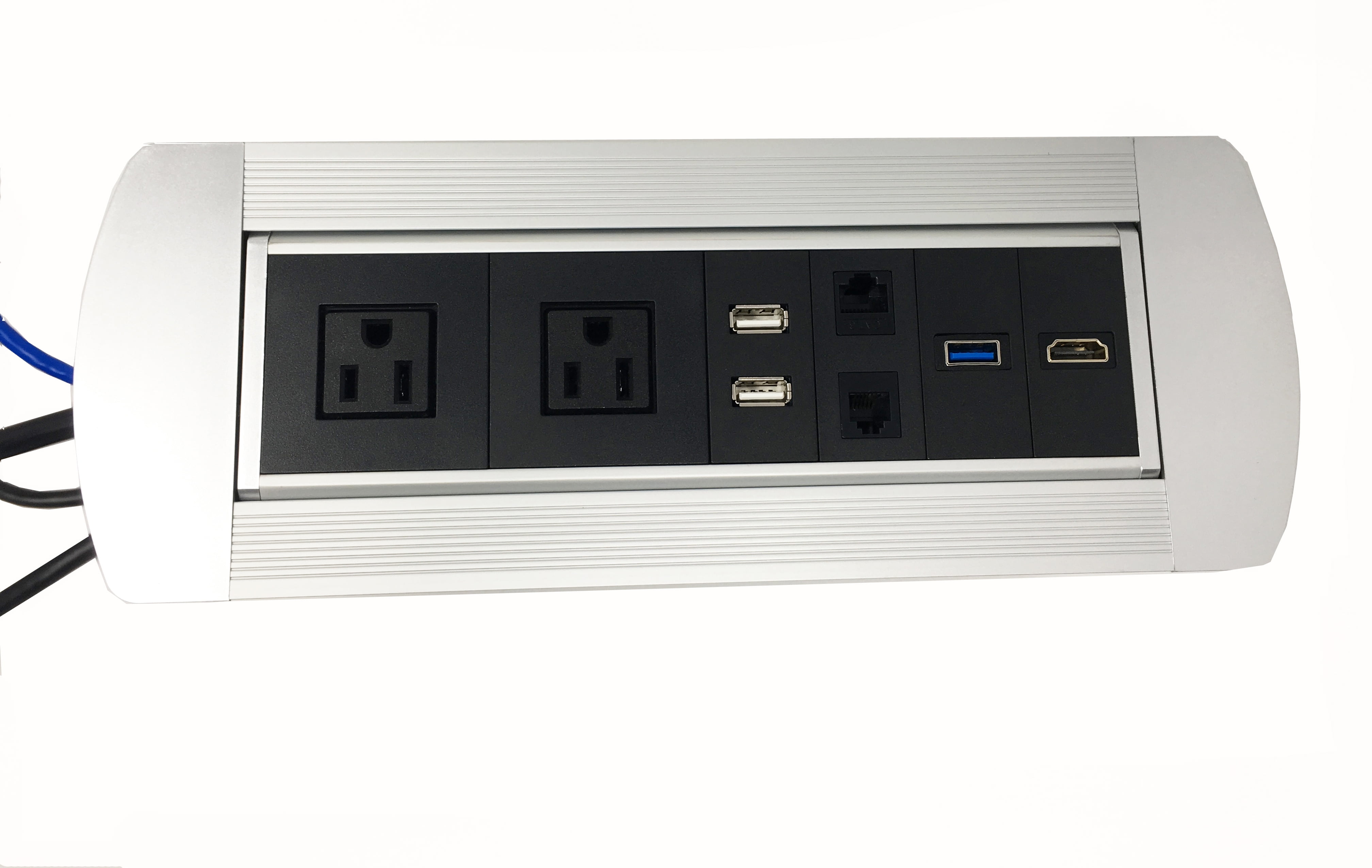 Impecgear Surge Supressor Plug in Desk Power Center Table Top Grommet ...