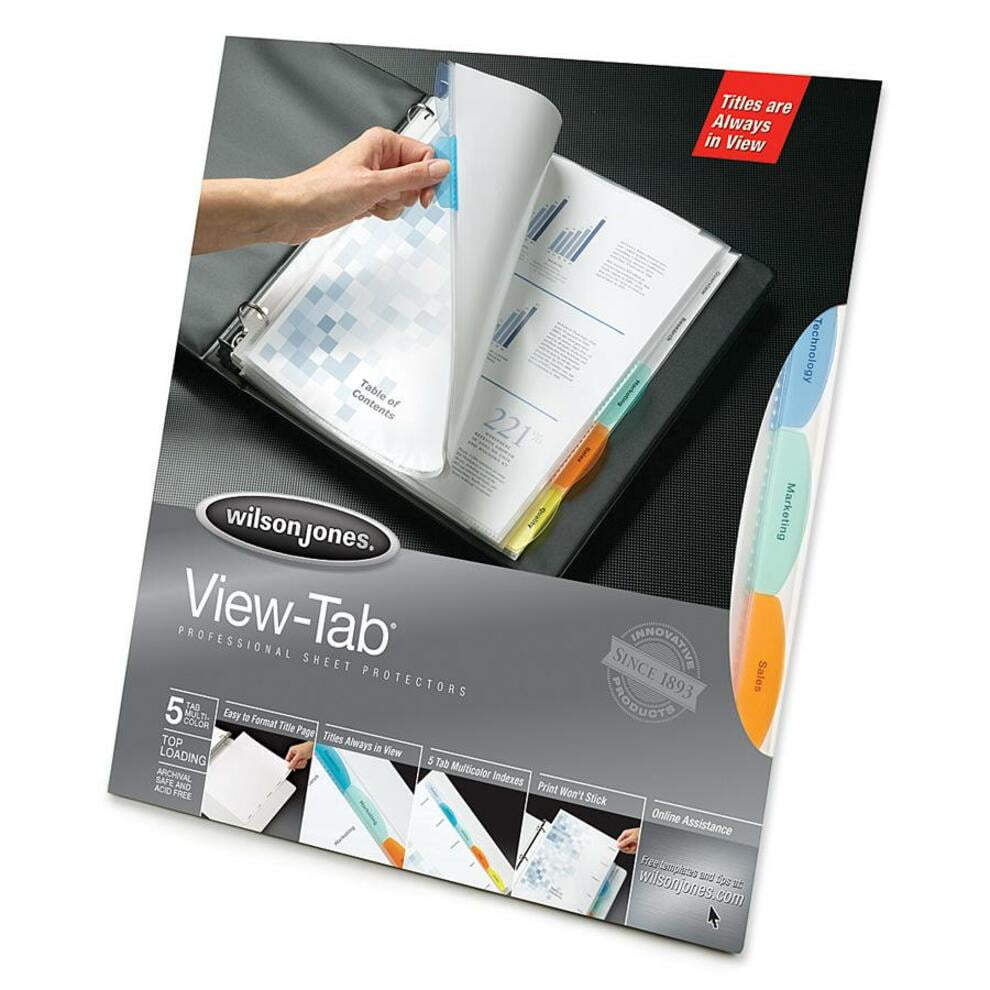 Wilson Jones View-Tab Sheet Protector - Walmart.com