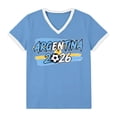 Argentina Shirt for Women Soccer Jersey Short Sleeve Shirts Argentina ...