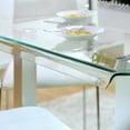 Furniture of America Marva Glass Top Counter Height Dining Table in ...