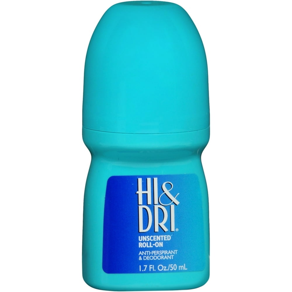 Hi & Dri Anti-Perspirant Deodorant Roll-On Unscented, 1.50 oz (Pack of ...