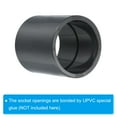 Uxcell UPVC Pipe Fitting 50mm Socket, 1 Pack Straight Coupling, Dark ...