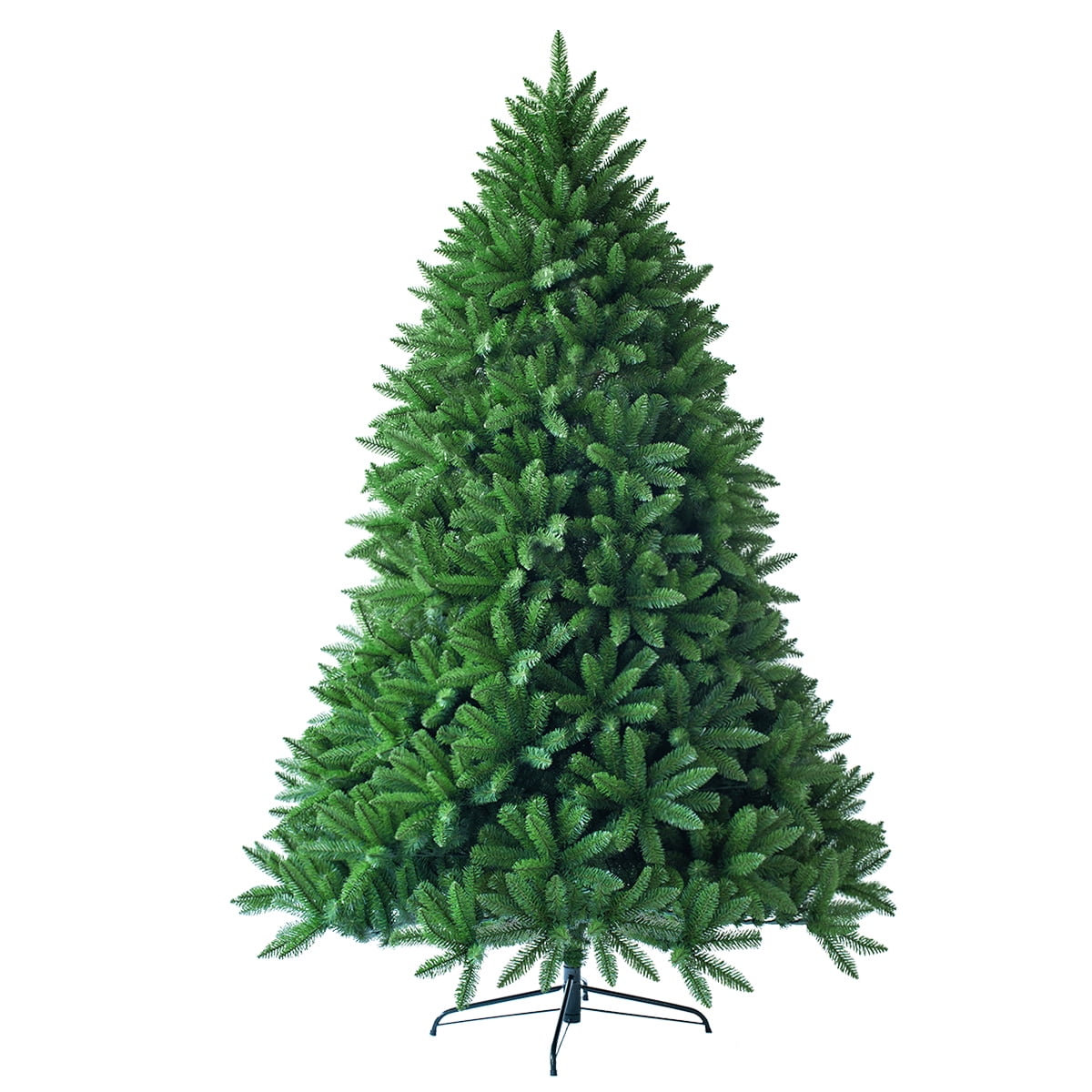 Topbuy Green Unlit Fir Christmas Tree, with Metal Stand Anti-scratching ...