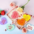 9 Pieces Valentine's Day Heart Wood Sign Candy Conversation Tray Decor ...