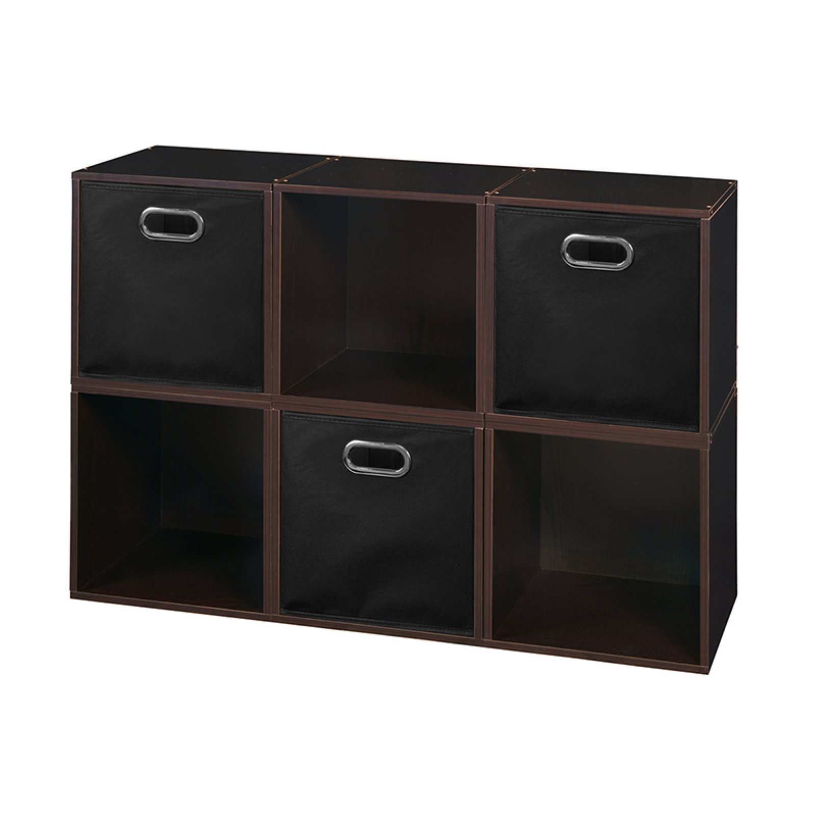 Regency Niche Cubo Six Cube Storage Unit with Three Foldable Fabric ...