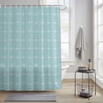 Blue Checkered Shower Curtain for Bathroom, Modern Minimalist Geometric ...