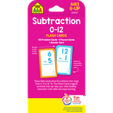 School Zone Subtraction 0-12 Flash Cards for Kids - Number Math Skills ...