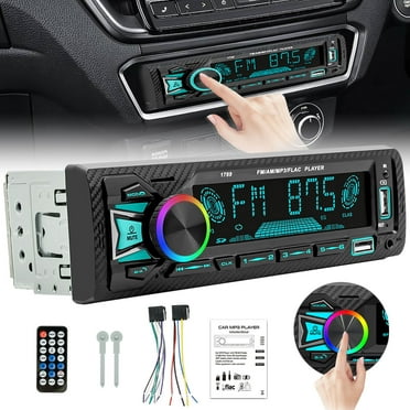 Single Din Car Stereo Receiver: Bluetooth Car Radio System - Marine ...