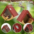 2 Pack Hummingbird House, Window View Wooden Bird Houses for Outside ...