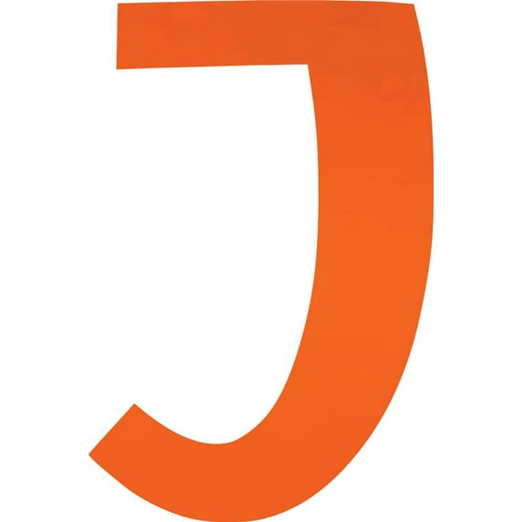 Acrylic Letter J Icebold, 6'' Tall Fluorescent Orange Acrylic Alphabet Letters, Reception ...
