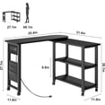 360掳 Rotating End Table with Charging Station, Swivel Side Table with ...