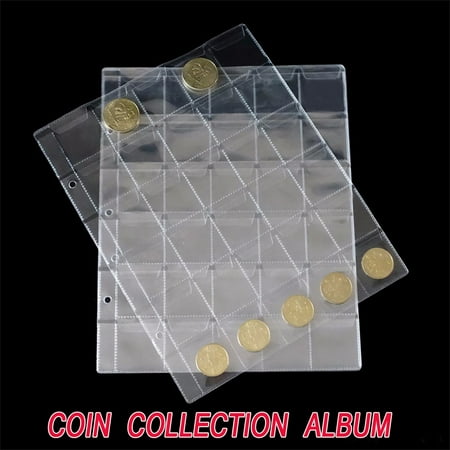 30 Pockets Plastic Coin Holders Storage Collection Money Album Case ...