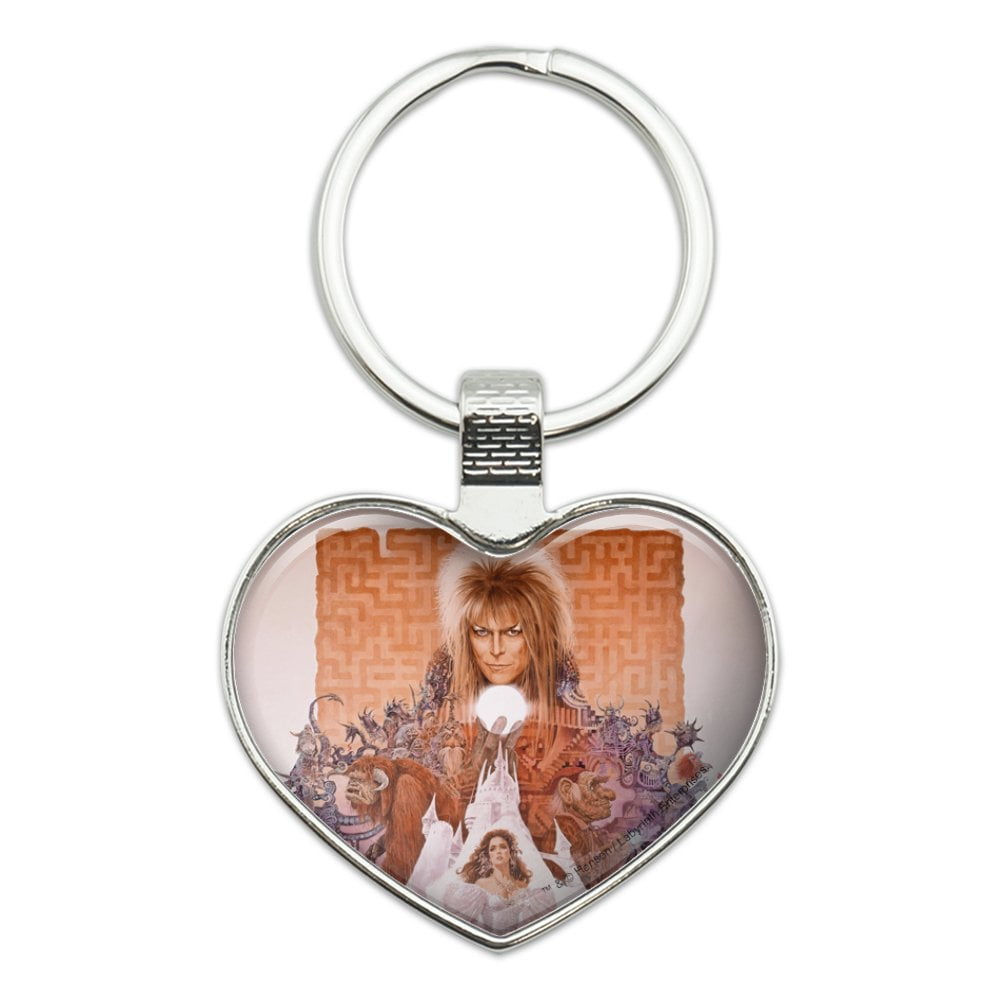 Labyrinth Movie Art Goblin King Jareth David Bowie Keychain Heart Love ...