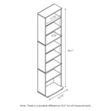 Furinno JAYA Espresso Multimedia Storage Tower, DVD Bookcase, Media ...