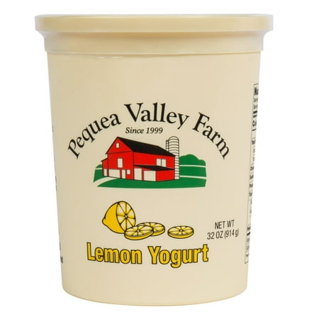 Pequea Valley Farm 32 oz. Amish-Made 100% Grass Fed Lemon Yogurt - 6 ...