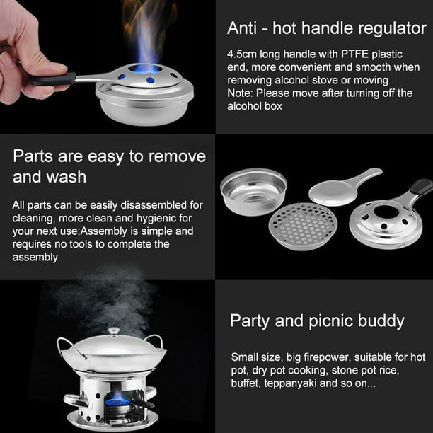 Onever Alcoholic Mini-Burner With Stainless Steel Handle For Camping ...