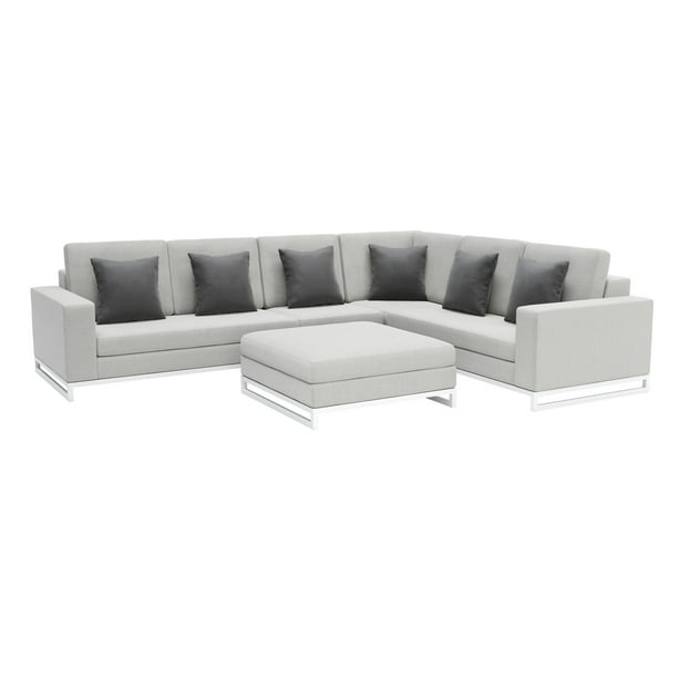 Sala Modular Exterior Corona del Mar Gris Claro - Kessa Muebles ...