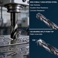 Uxcell 1/4" Drill Bit M35 Cobalt High Speed Steel Twist Drill Bits 135 ...