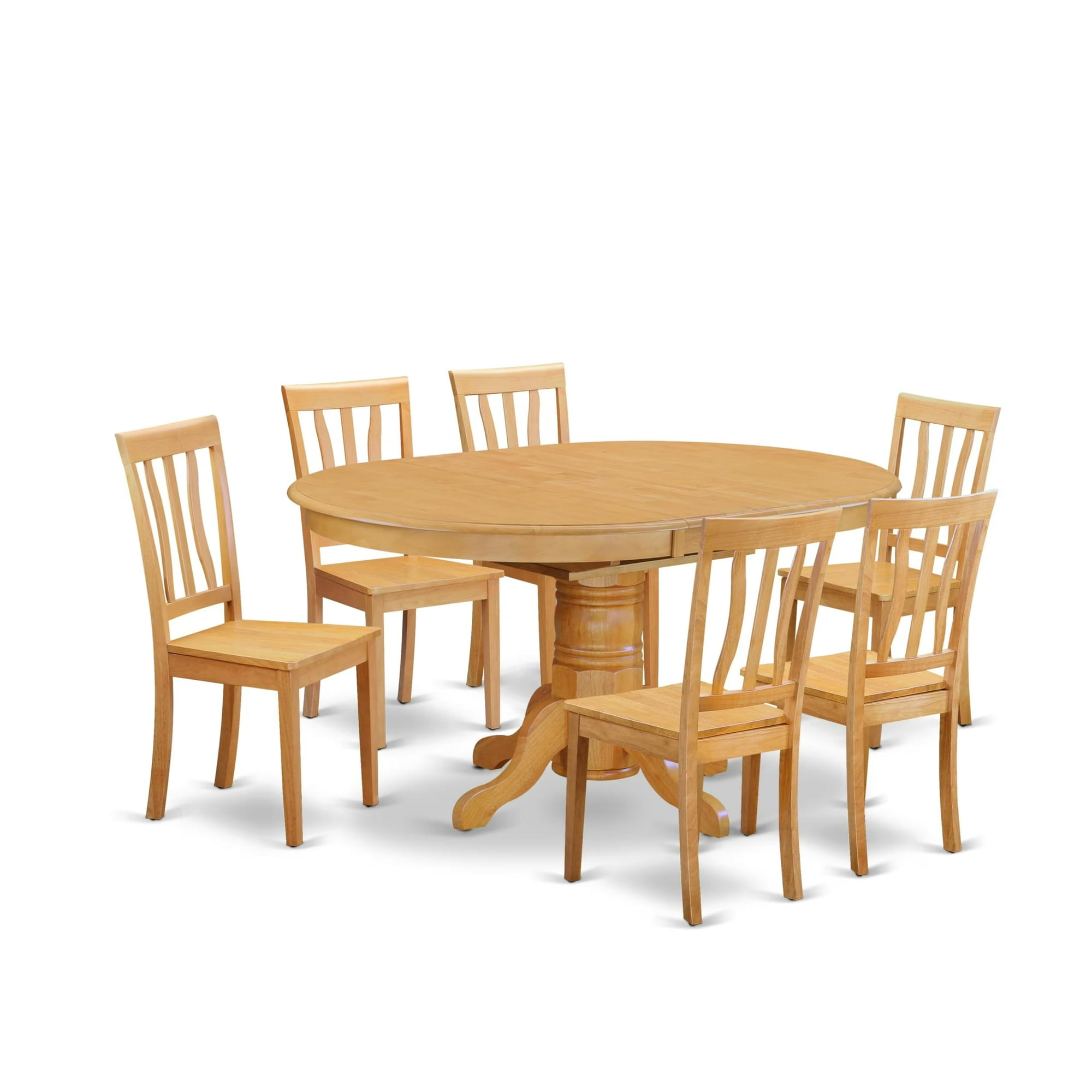 Click here for East West Furniture Avat7-Oak-W 7 Piece Dining Tab... prices