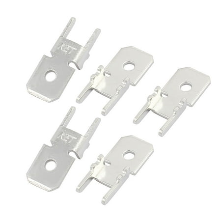 5Pcs 6.3mm Width Male Insulated Crimp Spade PCB Male Terminal Fasten ...