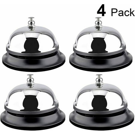 4 PK Call Bell All-Metal Construction Desk Bell Counter bell Service ...