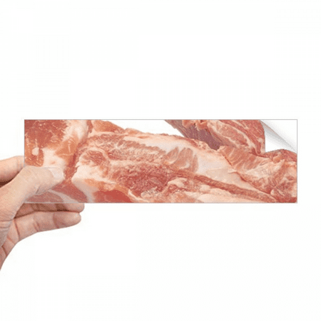 Fat Pork Raw Meat Food Texture Rectangle Bumper Sticker Notebook Window ...